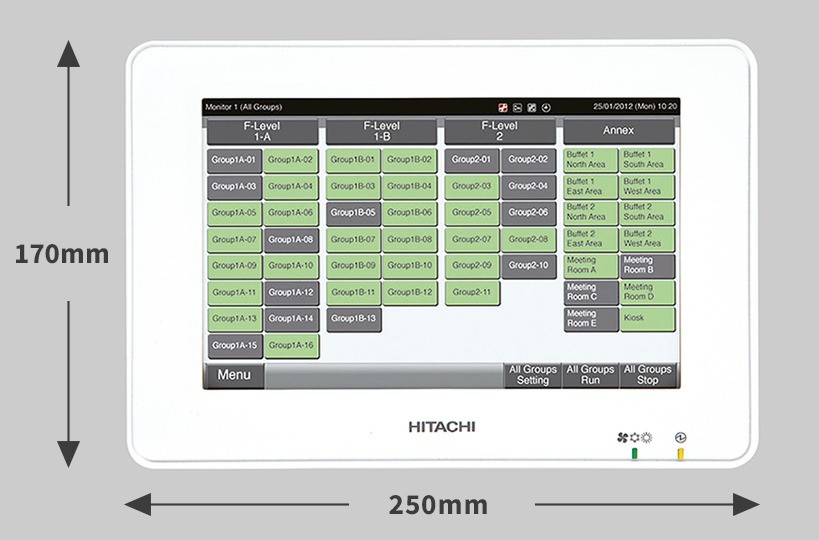 Télécommande centralisée tactile 8,5 pouces | Hitachi France